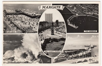 Kent; Margate Multiview RP PPC By A.H. & S, Unposted, c 1950's | eBay UK