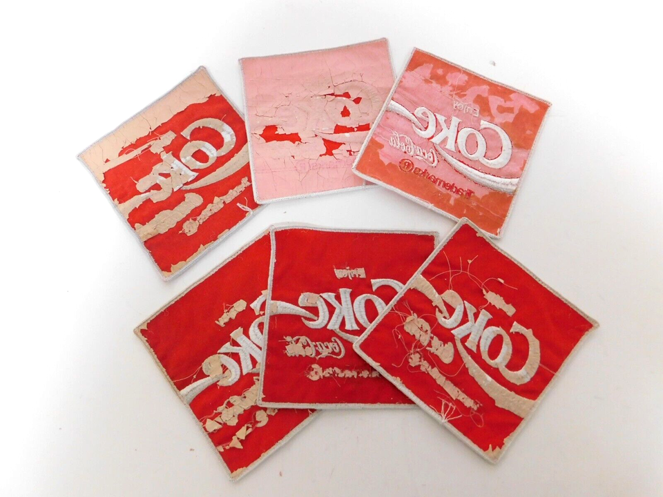 4.5" x 4.5" USED Vintage Coke Patches (6) Good Vintage Condition | eBay