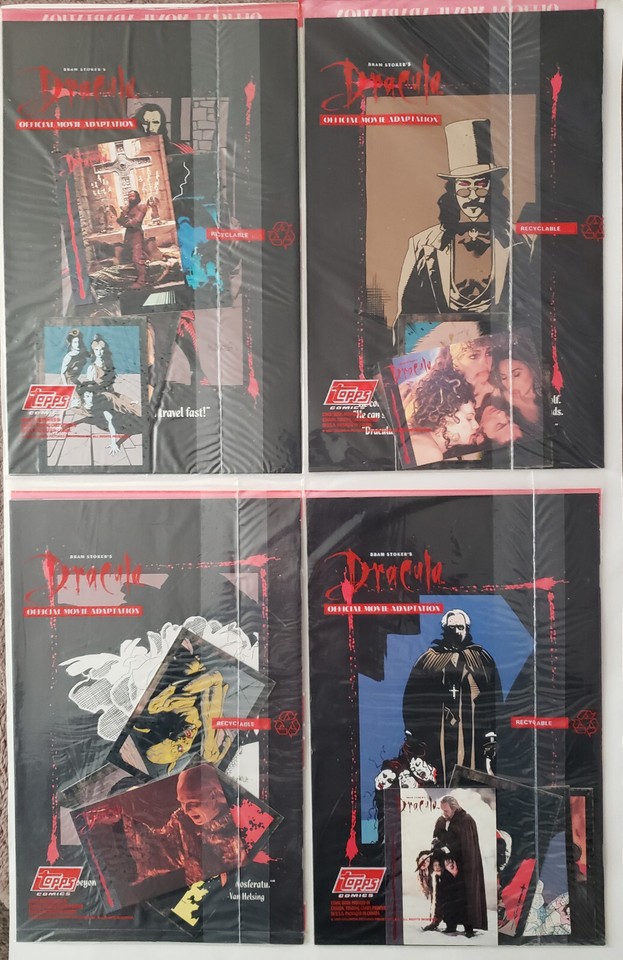 TOPPS Dracula Movie Adaptation Comic Book Set of 4 with cards | eBay