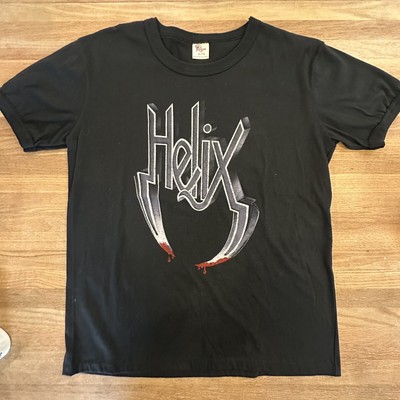 Vintage Helix Tour 1984 Concert Band T-Shirt Razor Edge Single Stitch ...