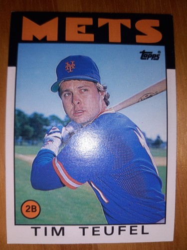 1986 Topps Traded Tim Teufel New York Mets Baseball Team NY Vintage ...