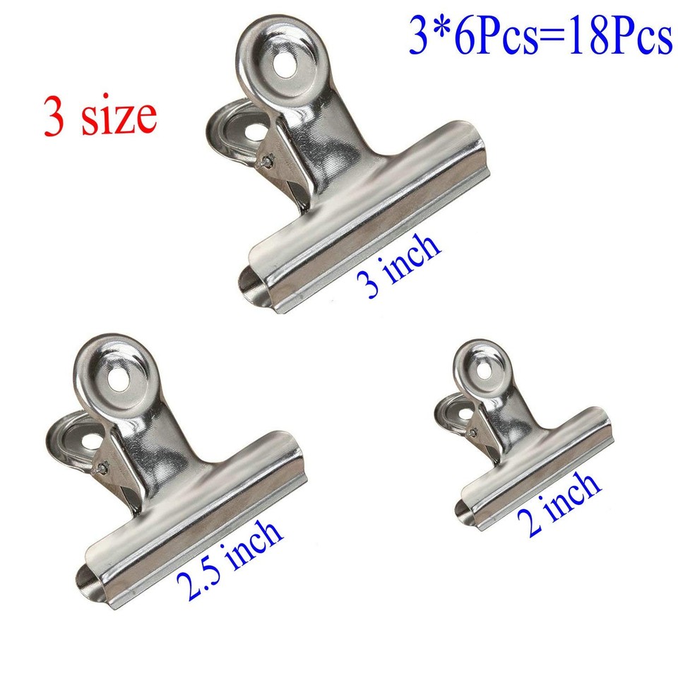 18 Pack Stainless Steel Chip Bag Clips Heavy Duty Food Bags Clamp Clips ...