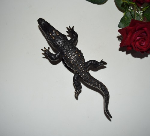 10'' Inche Monitor Lizard Handle Brass Round Base Crocodile Door Side ...