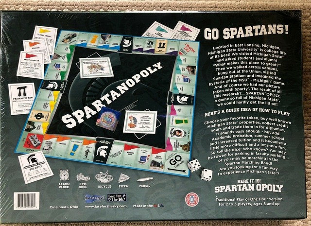 Spartanopoly Game Michigan State University Monopoly for sale online | eBay