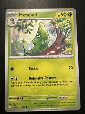 Pokémon TCG Metapod Scarlet & Violet - 151 011/165 Regular Uncommon | eBay