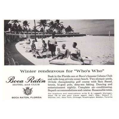 1960 Boca Raton: Winter Rendezvous for Who's Who. Vintage Print Ad | eBay