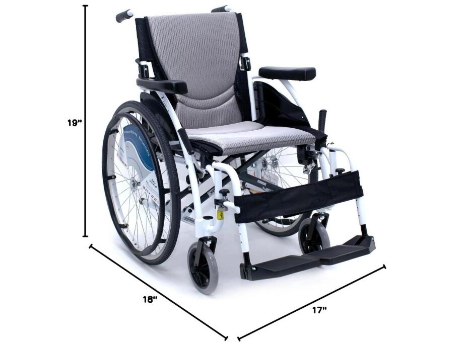Karman S-115 Ergonomic Ultra Lightweight Manual Wheelchair, Alpine ...