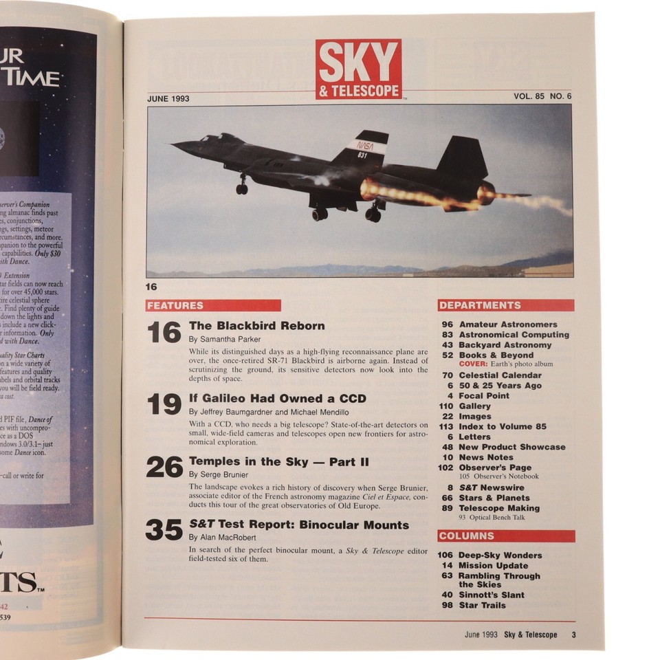 Sky And Telescope Magazine June 1993 Biomes Of Europe | eBay UK