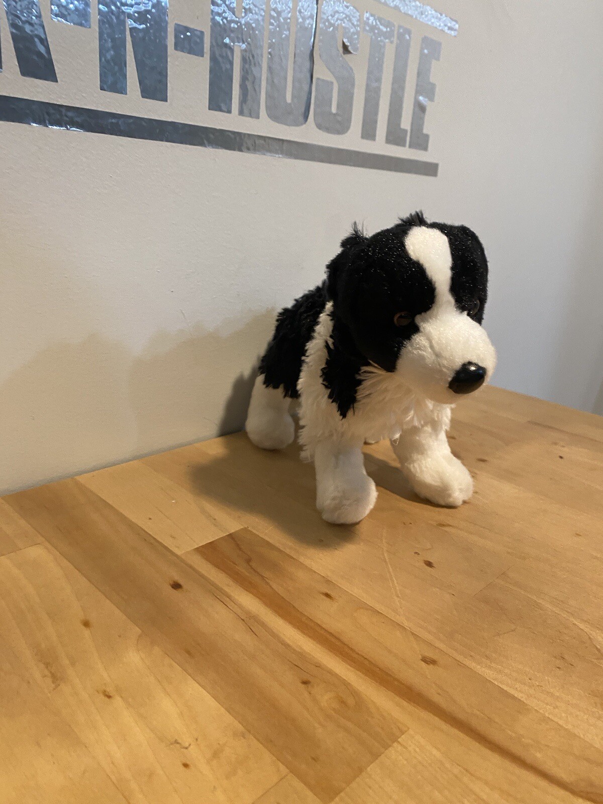 Douglas Border Collie black white stuffed animal plush toy 8" | eBay