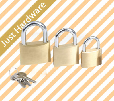 Keyed Alike Padlock 30 40 50 mm Brass All Same Key 3 Keys Each Order ...