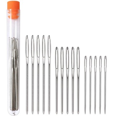 Darning Needle Big Eye Sewing Needle in Transparent Tube, Darning ...