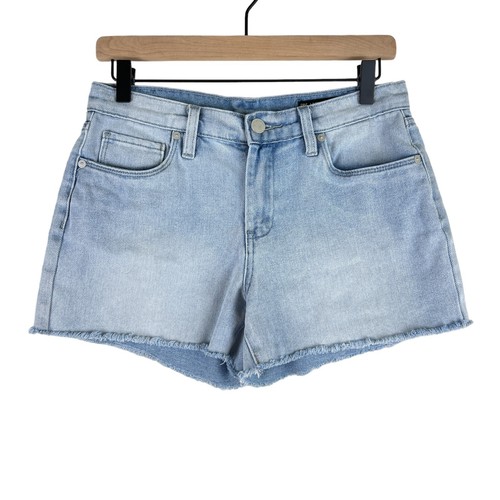 Blank NYC Light Wash The Fulton Roll Up Frayed Hem Denim Shorts Size 27 ...