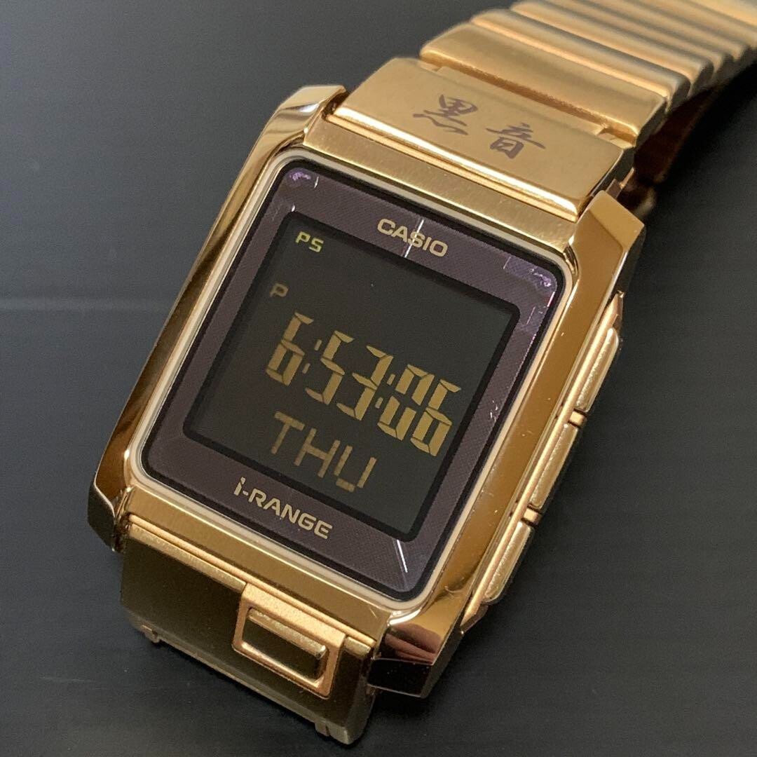 Casio i-RANGE IRW-101 Wave ceptor Black Gold Digital Men's Watch Used ...