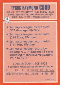 1985 Topps Woolworth All Time Record Holders #8 Ty Cobb Set Break NANI ...