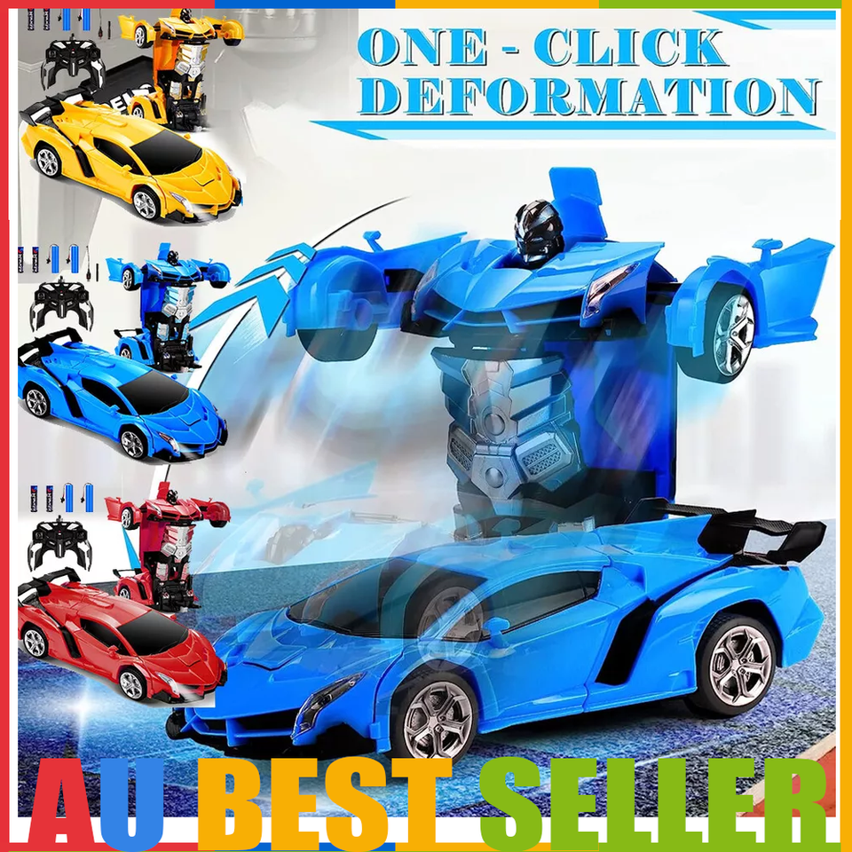 AU Transformer RC Robot Police Car 2IN1 Remote Radio Control Xmas Gift ...