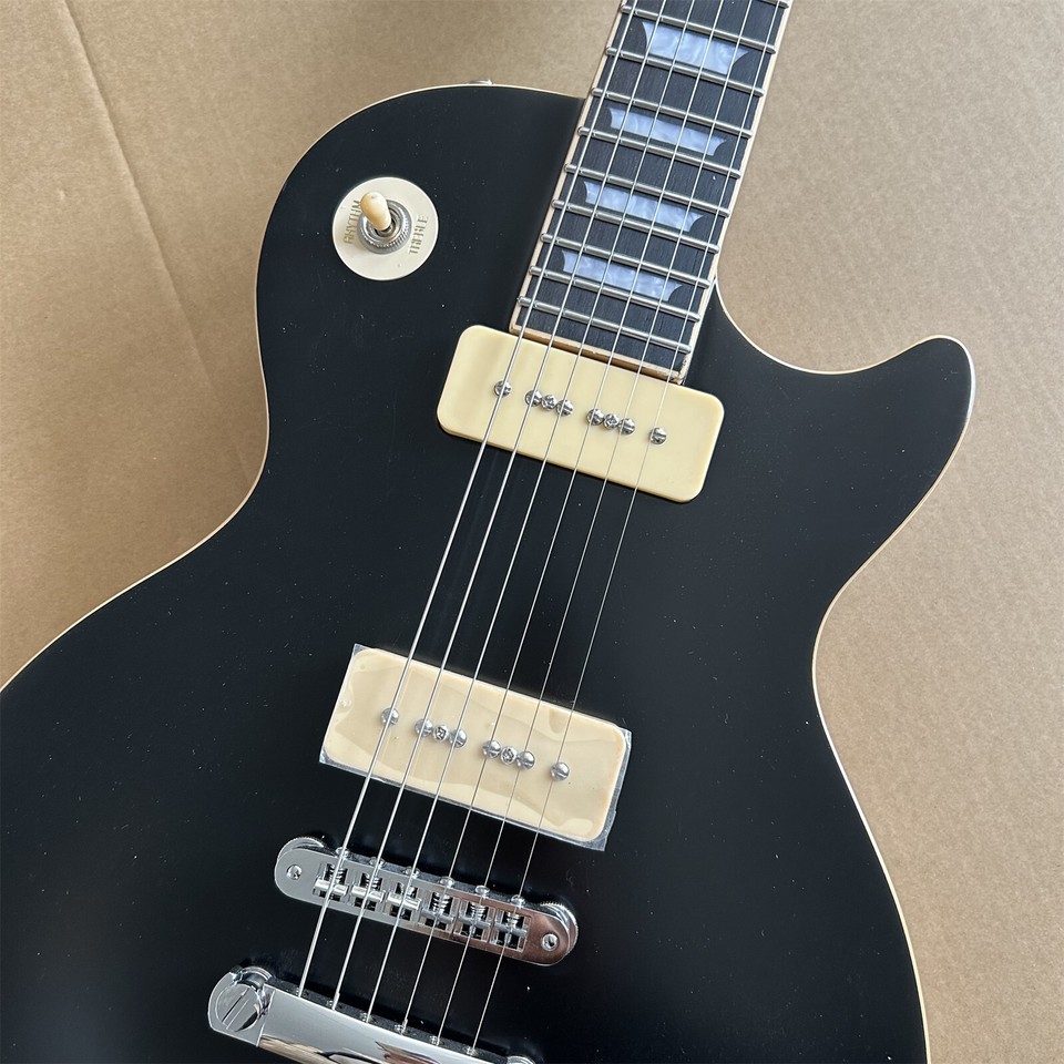 Custom Electric Guitar: LP Solid Body, P90 Pickups Chrome Parts Fixed ...