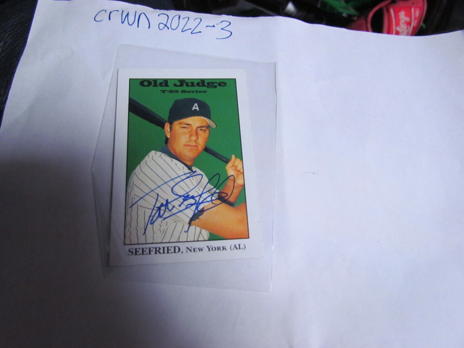 1995 Signature Rookies Old Judge Tate Seefried Signed Baseball Card | eBay
