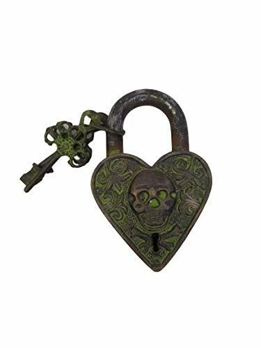 Antique Key And Heart Lock