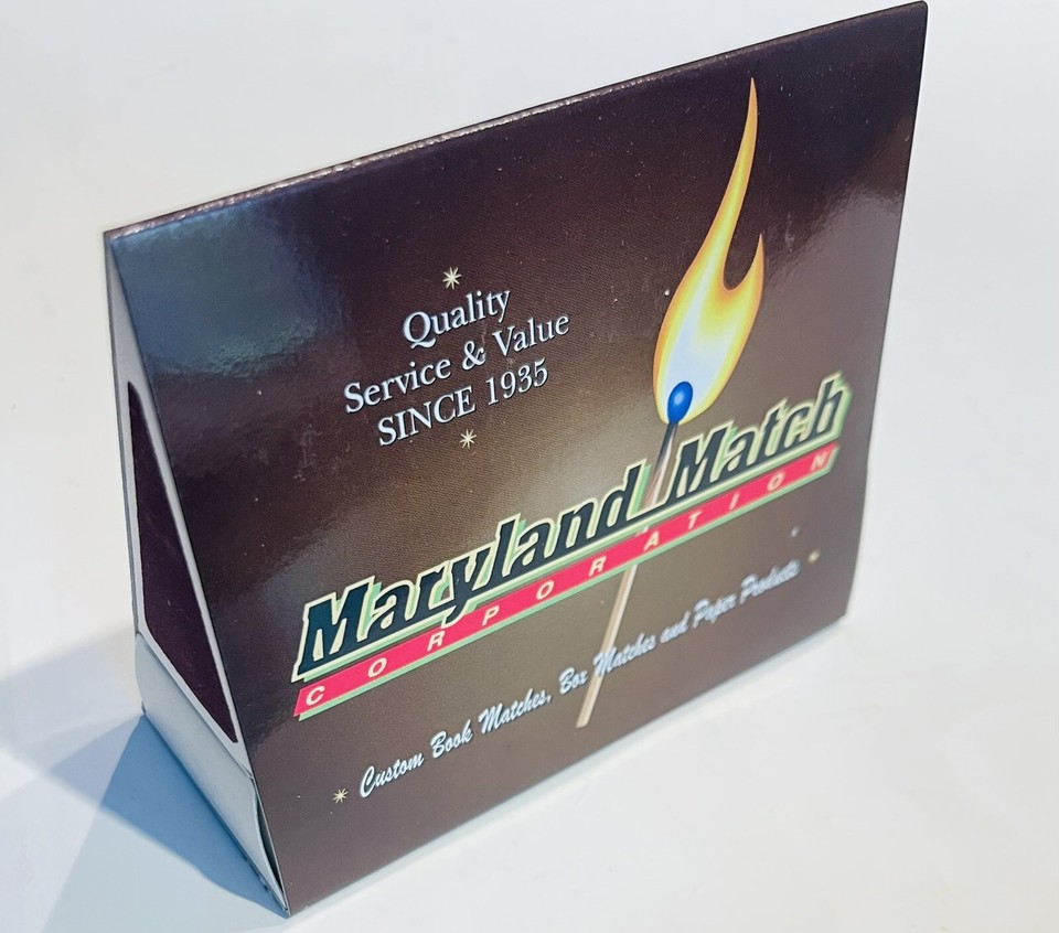 Vintage GIANT 4” LONG TENT Matchbox Branded Maryland Match w/140 Match ...