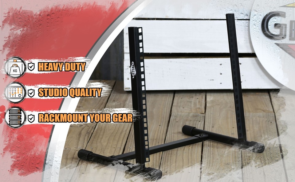 Studio Rack Mount Stand - GRIFFIN Recording Mixer Equipment Gear Case ...