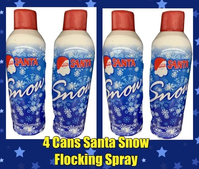4 Cans-Flocking Spray Santa Snow Christmas 9oz Cans :Windows Trees ...