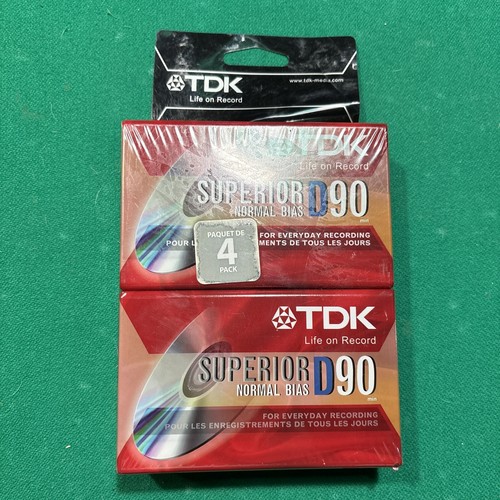 TDK Life On Record Superior Normal Bias D90 4 Pack Blank Cassette Tapes ...