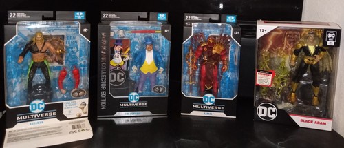 MCFARLANE DC MULTIVERSE AQUAMAN PLASTIC MAN PLATINUM PENGUIN AZRAEL ...
