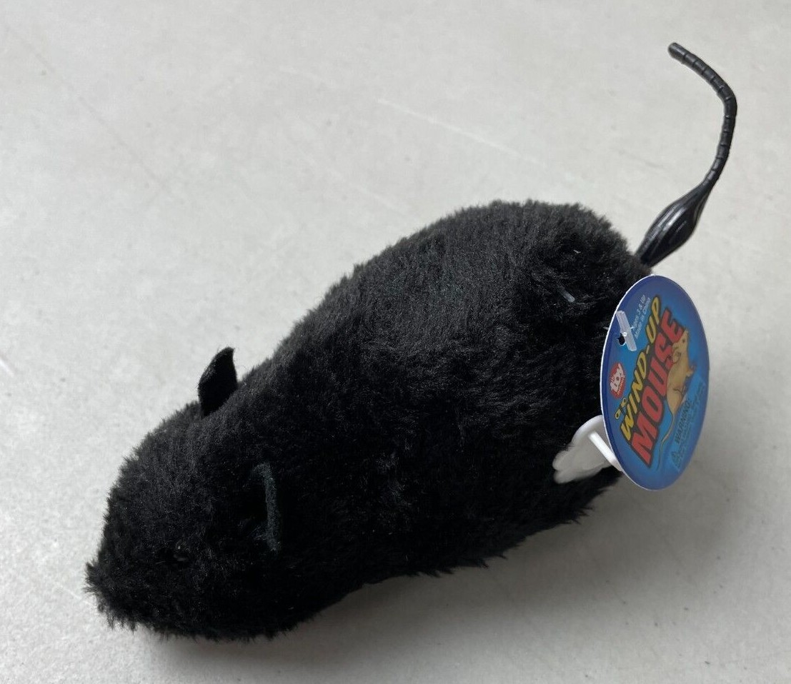 Wind Up Furry Funny Fuzzy Mouse 6 Inch New Cat Toy Mice Choose From 4 ...