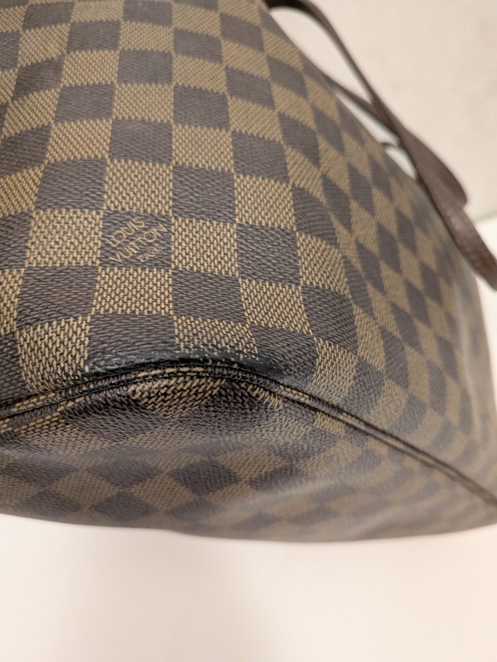 Authentic Louis Vuitton Neverfull MM Shoulder Tote Bag Damier Ebene ...