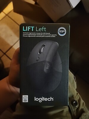 Logitech Lift Vertical Left Handed Ergonomic Wireless Optical USB Mouse ...