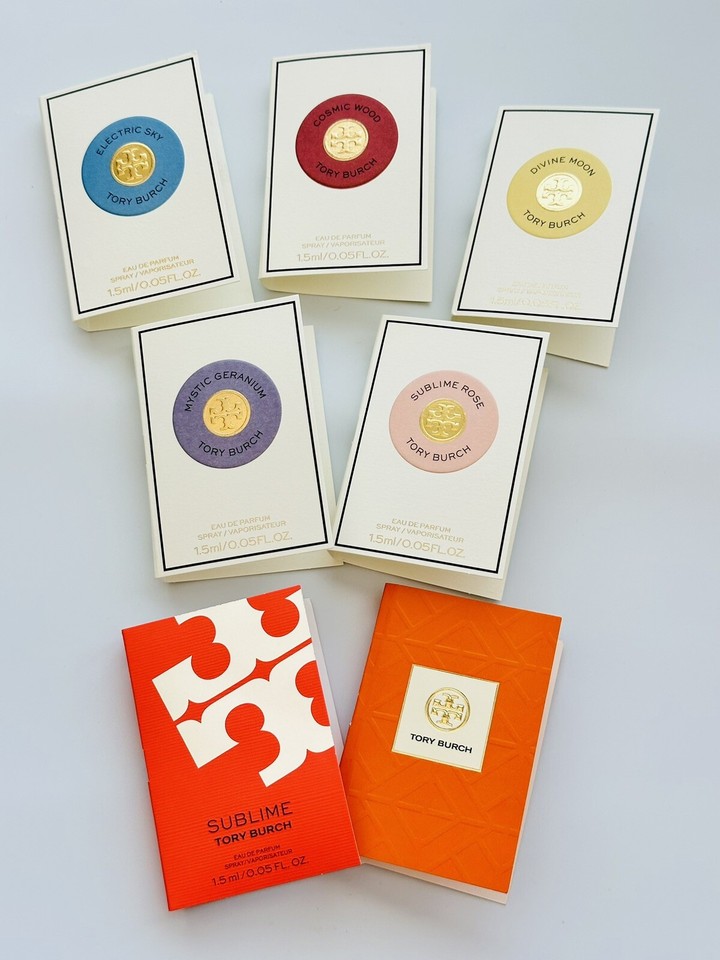 Tory Burch Perfume Sample 7pcs (Sublime , Rose , Electric Sky, Sublime ...