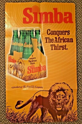 Vintage Simba Soft Drink Promo Poster Ca. 1960s Defunct Coca-Cola ...