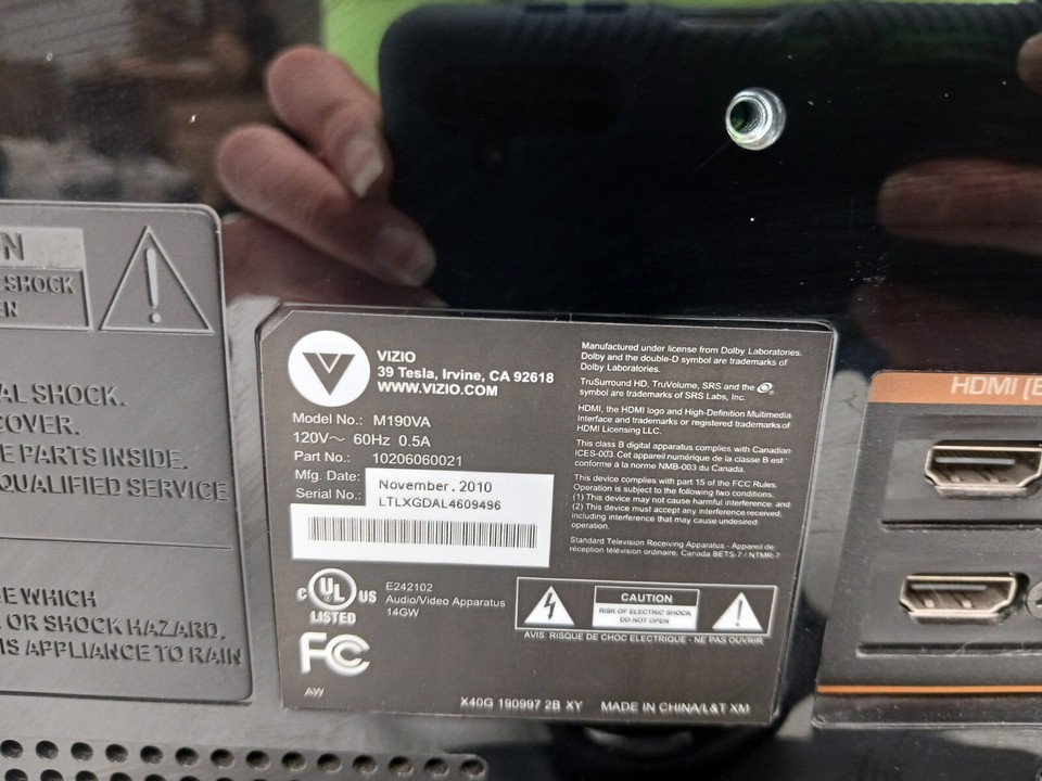 Vizio M19OVA 19 inch LCD TV HDMI Flat Screen Television With Remote | eBay