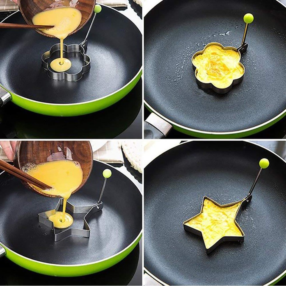 5Pcs Fried Egg Non Stick Stainless Steel Pancake Ring Mold Cooking ...