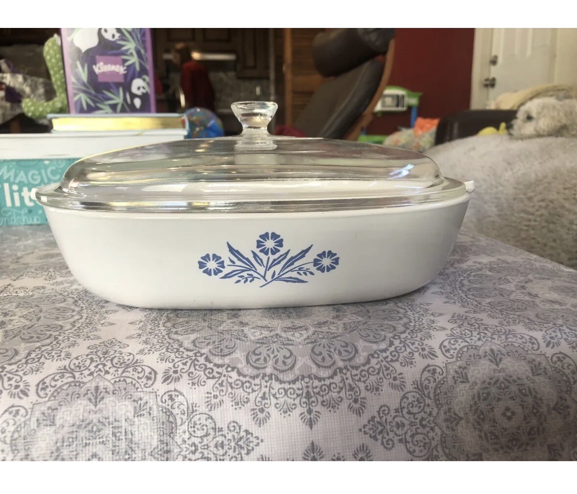 VINTAGE RARE CORNING WARE 10 IN BLUE CORNFLOWER P-10-B | eBay