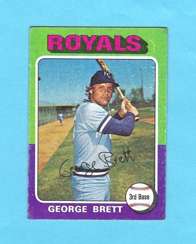 1975 Topps Royals HOF Third Baseman George Brett #228 Rookie Baseball ...