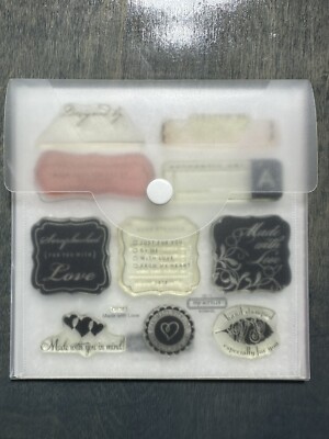 Close to My Heart CTMH-1387 MADE WITH LOVE Clear Stamp set heart Hand ...