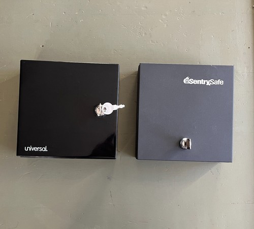 SENTRY SAFE MINI PORTABLE LOCK BOX SAFE OR HANGING LOCK BOX W/KEY PLUS ...