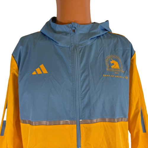 Adidas Boston Marathon Windbreaker Jacket Mens M Full Zip Hooded 2024 ...