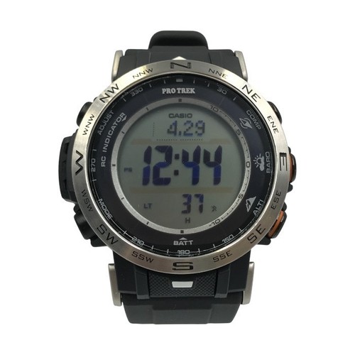 Casio Pro Trek Men’s Solar Radio Digital Compass Watch Black PRW-30-1 ...