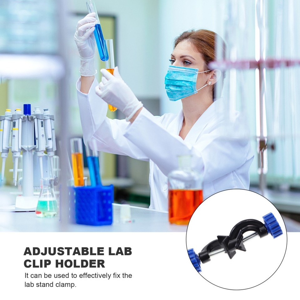 2 Pcs Laboratory Stand Support Fastener Clamp Fixed Clip Adjustable ...