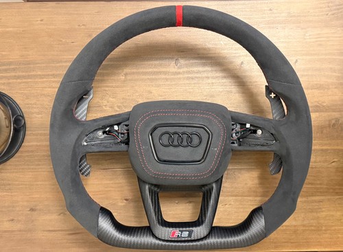 Audi RS3 8Y Custom Flat Bottom Steering Wheel 2022 2023 2024 | eBay