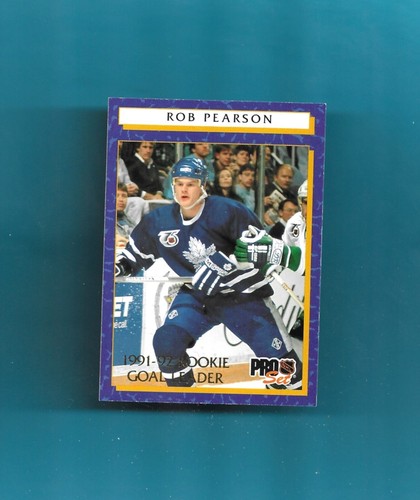 1992-93 Pro Set ROOKIE GOAL LEADER # 9 ROB PEARSON TORONTO MAPLE LEAFS | eBay