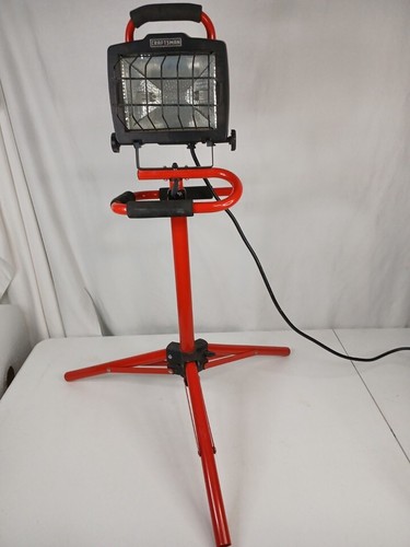 Sears Craftsman Halogen Work Light w/ Tripod 3473826 250W-500W Dual ...