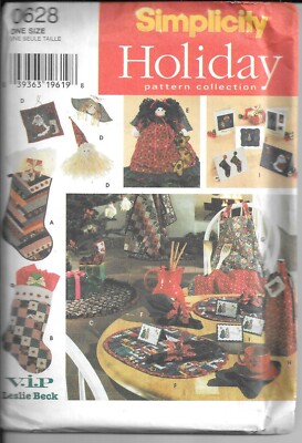 Uncut Unused SIMPLICITY Holiday 0628 Vintage Sewing Pattern Christmas ...