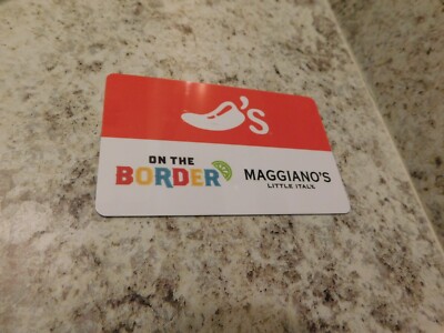 Chili's On The Border & Maggiano's Little Italy Gift Card NO $ VALUE ...