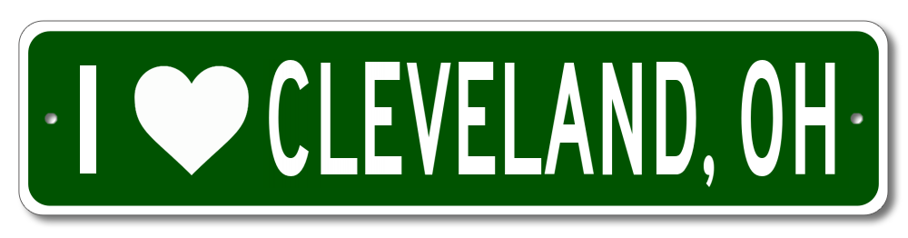 I Love Cleveland, Ohio Metal Wall Decor City Limit Sign - Aluminum | eBay