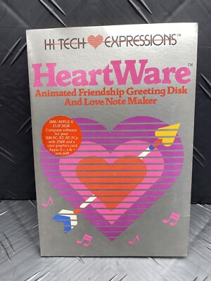 Heartware Note Maker by Hi Tech Expressions 1986 for Apple II IBM Epson ...