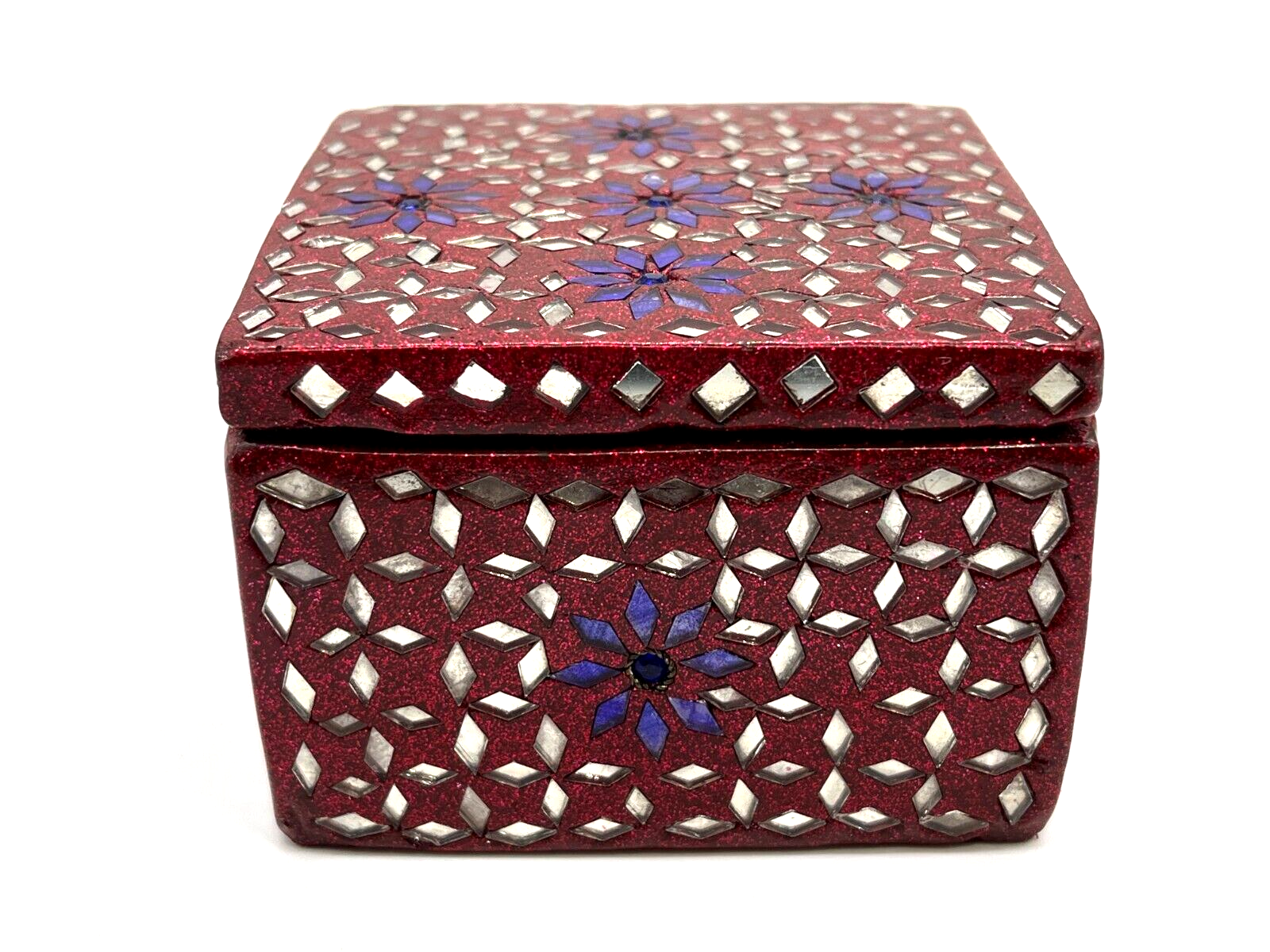 Blinged Out Indian Wooden Handcrafted Jaipuri Lakh Decorated Box ...