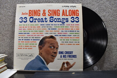 Bing Crosby "Join Bing & Sing Along" RCA Victor LP 1960 | eBay